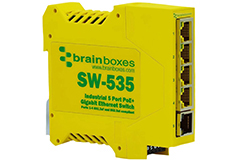 SW-535 PoE Industrial Network Switch - Brainboxes | DigiKey